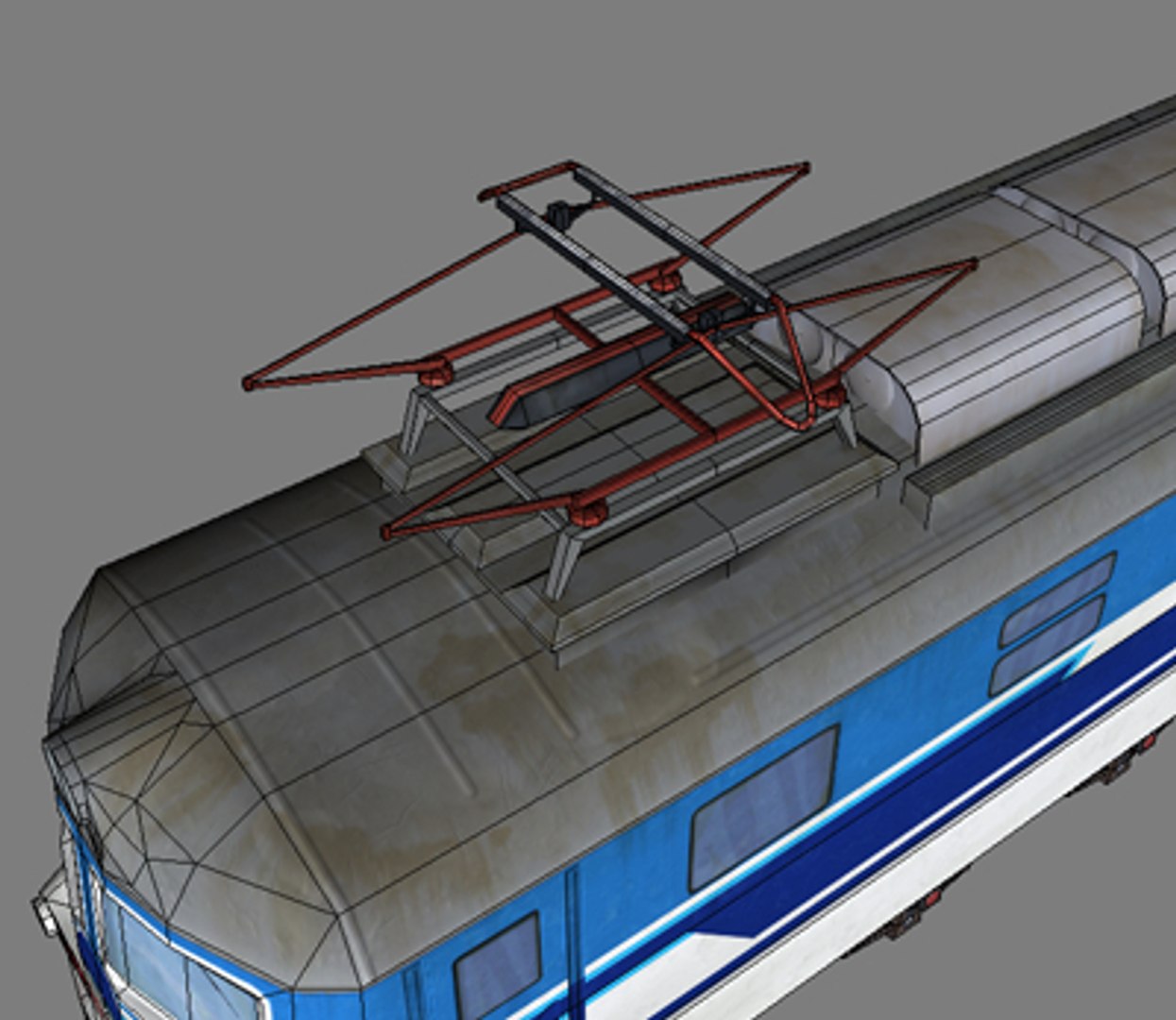 3d Low-poly Train Model