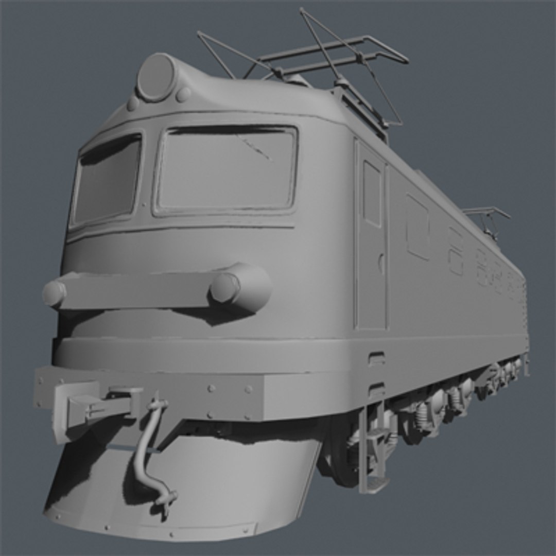 3d Low-poly Train Model