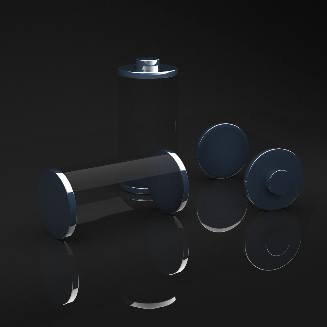 glass battery 3d model