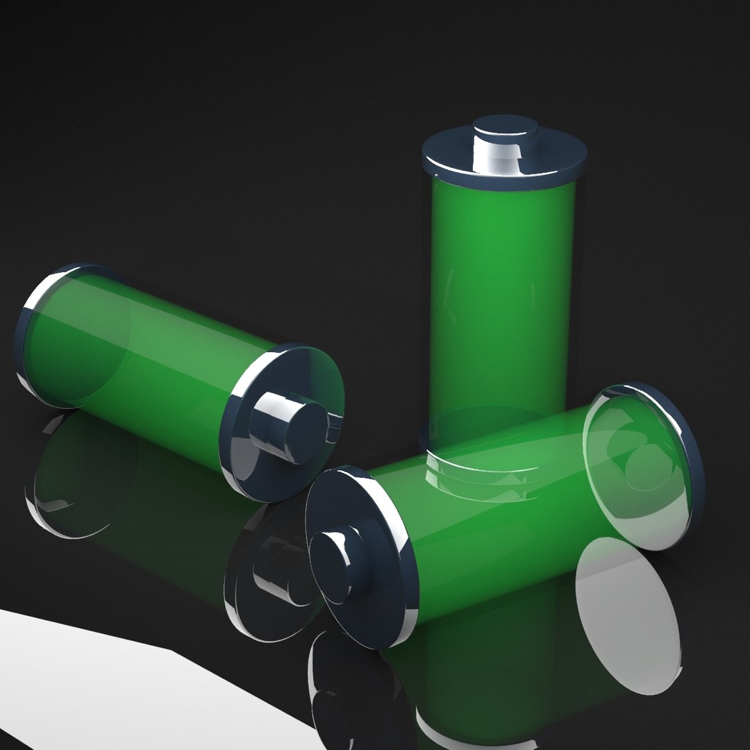glass battery 3d model