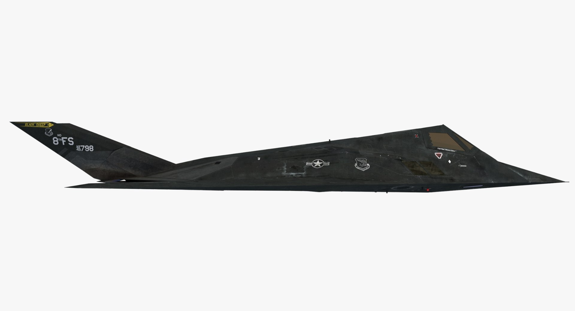 3ds max lockheed nighthawk stealth aircraft