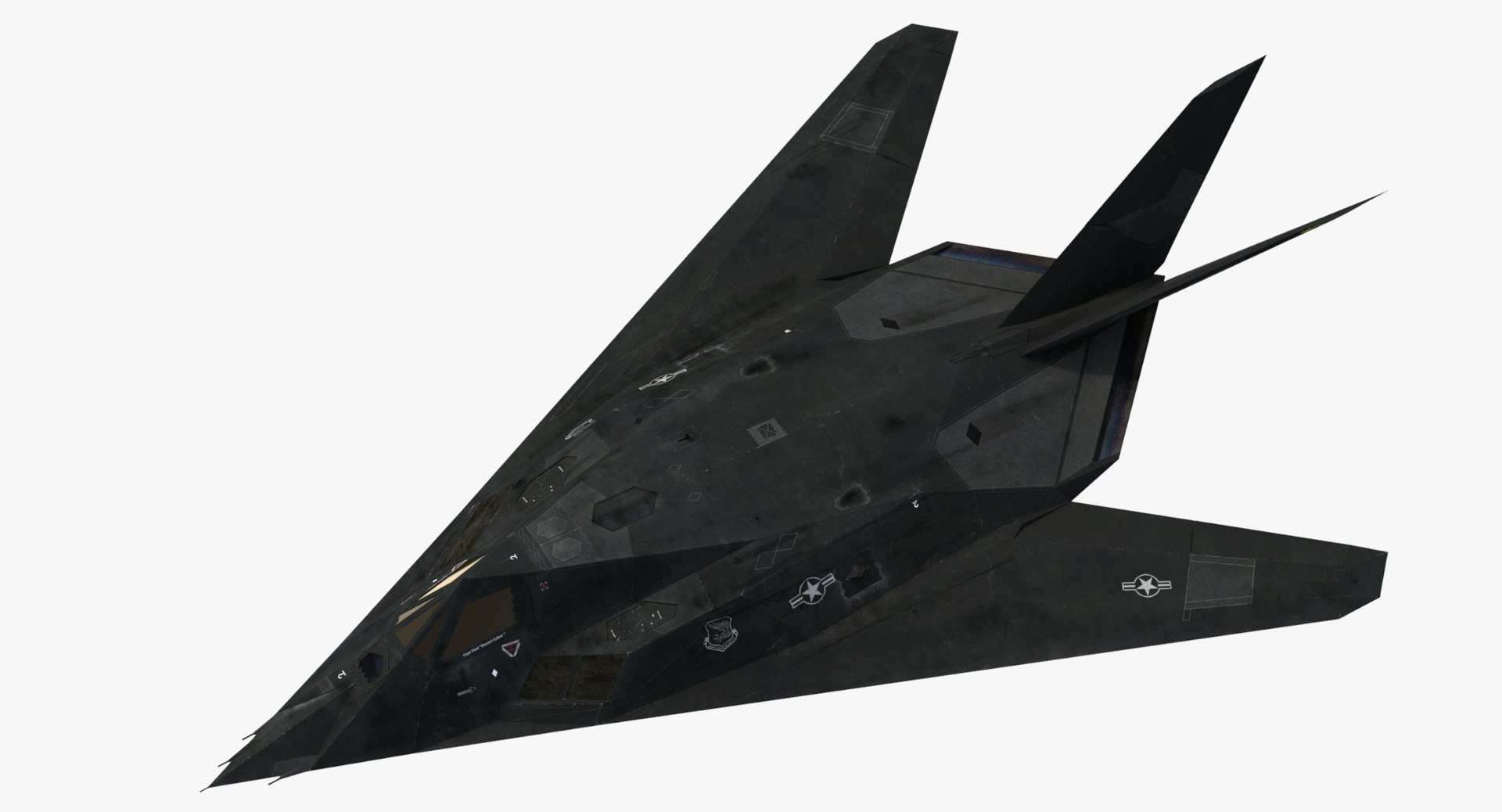 3ds max lockheed nighthawk stealth aircraft