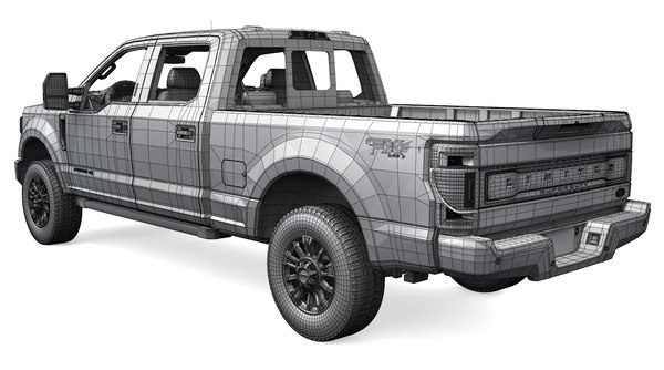 modelo 3d Ford F250 Super Duty Crew Cab (2020) - TurboSquid 1559625