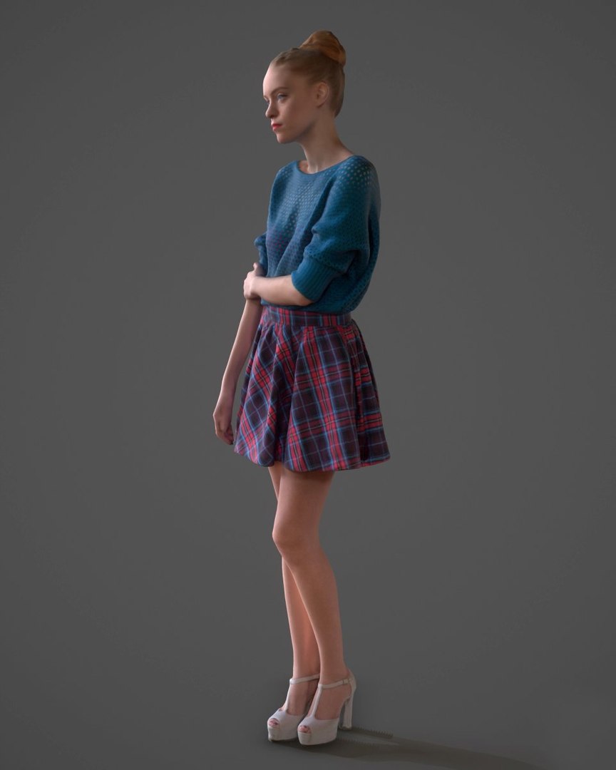 female realistic obj