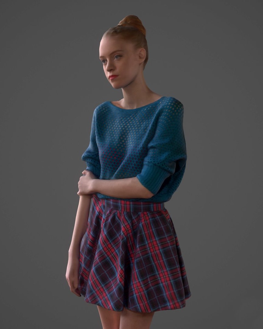 female realistic obj