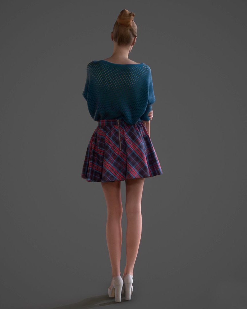 female realistic obj