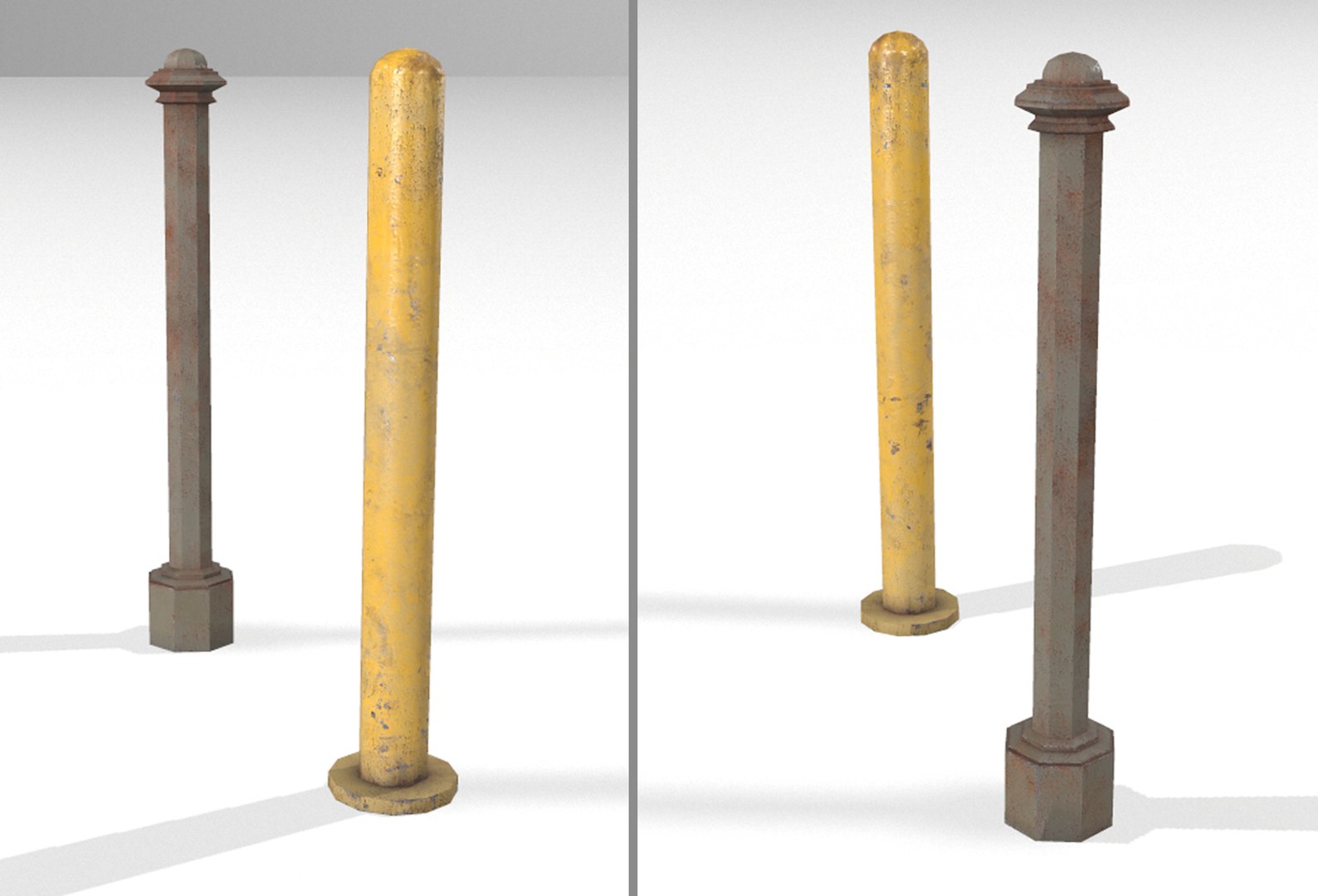 Road Columns 3D Model - TurboSquid 1546282