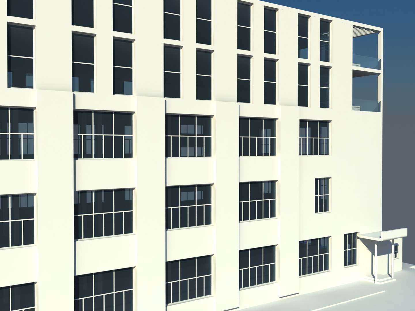 3d 5 Factory Office Building Model