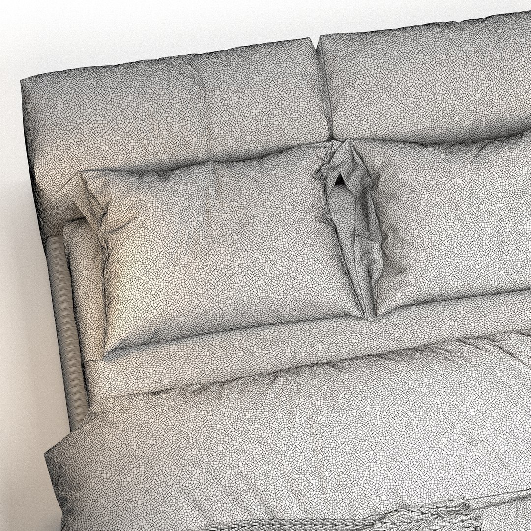 3D Superoblong Cappellini Bed Model - TurboSquid 1723190