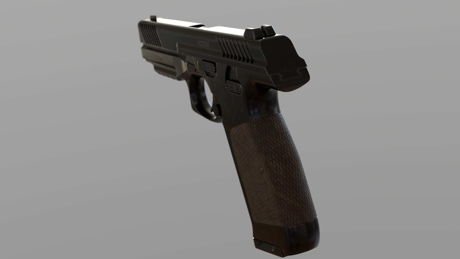 3d Lebedev Pistol Pl-14 Model