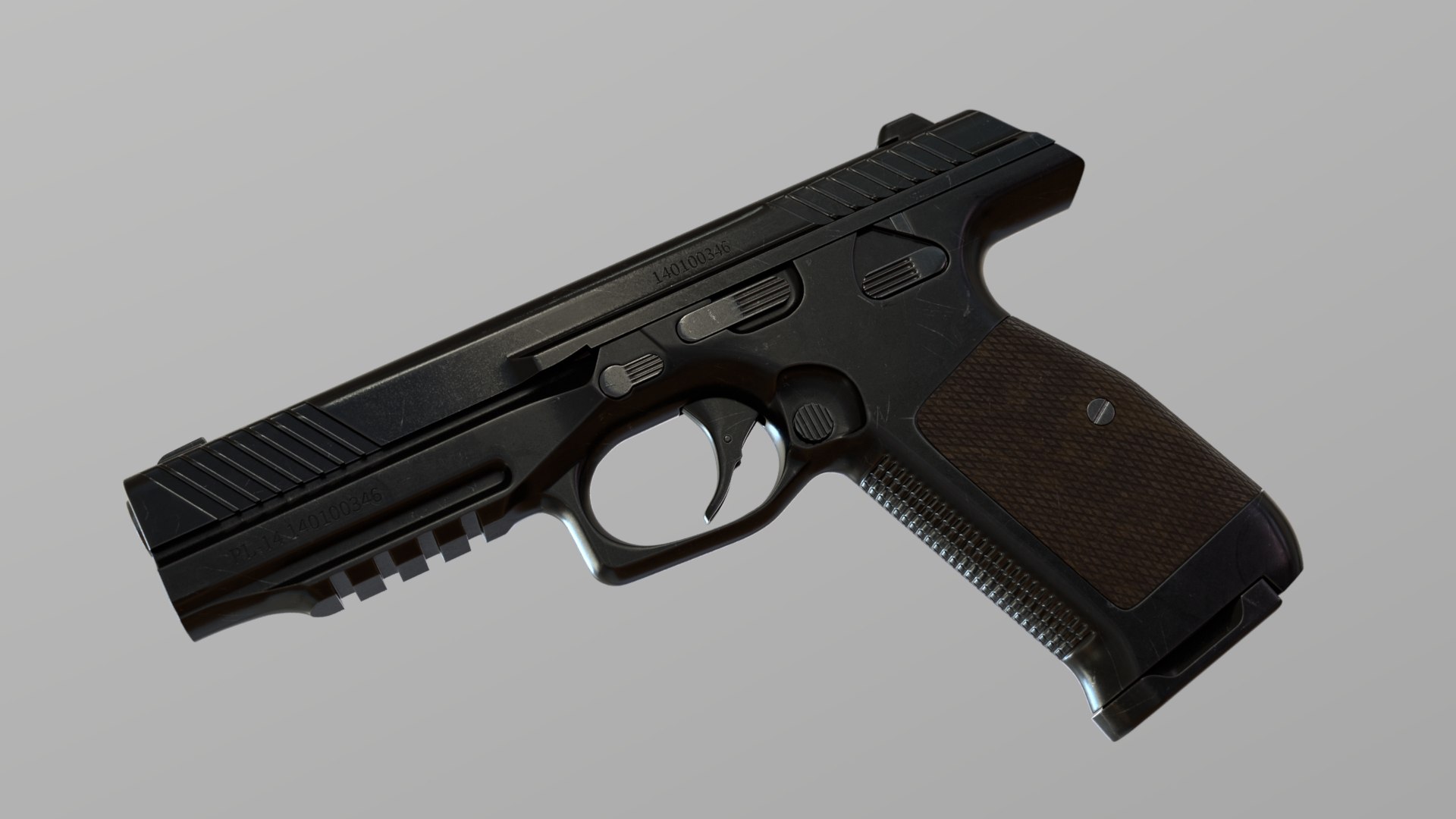3d Lebedev Pistol Pl-14 Model