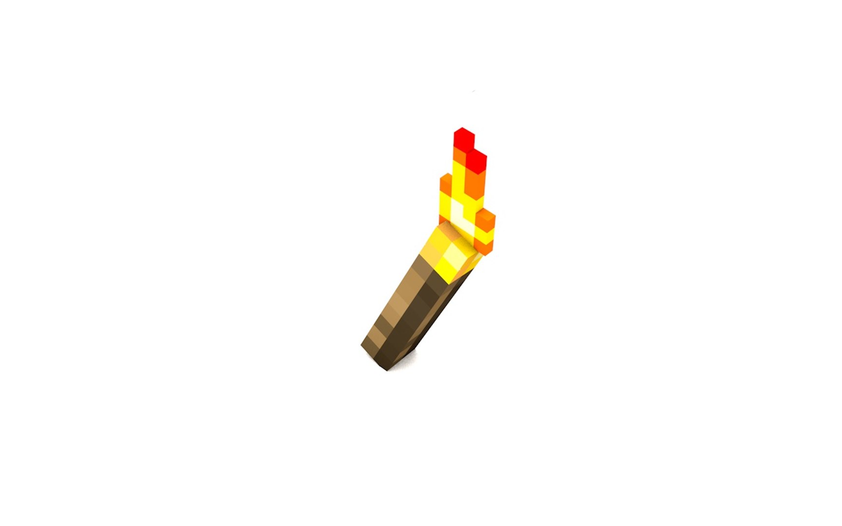 Minecraft Torch Rig 3d C4d