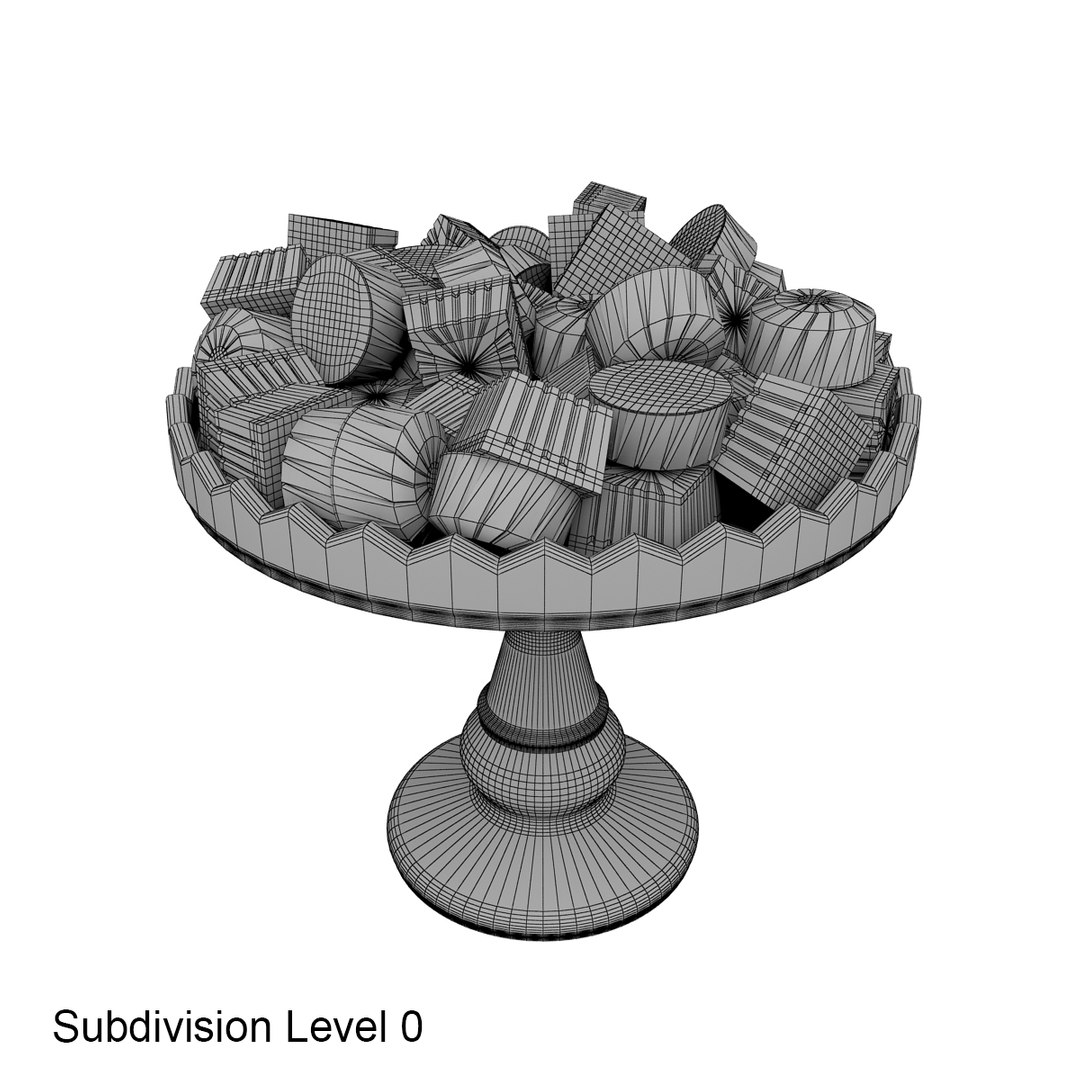 chocolate candy tray 3d model