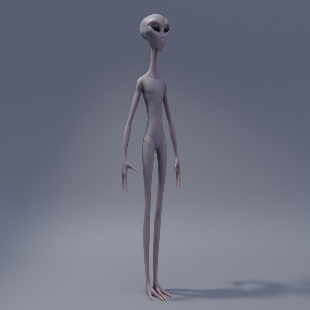 3D Tall Grey Alien Model - TurboSquid 2077765