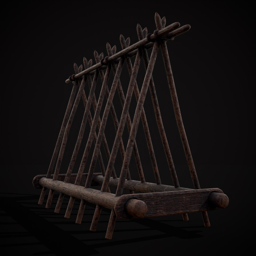 Wooden Triangle Dish Rack 3D - TurboSquid 2054734