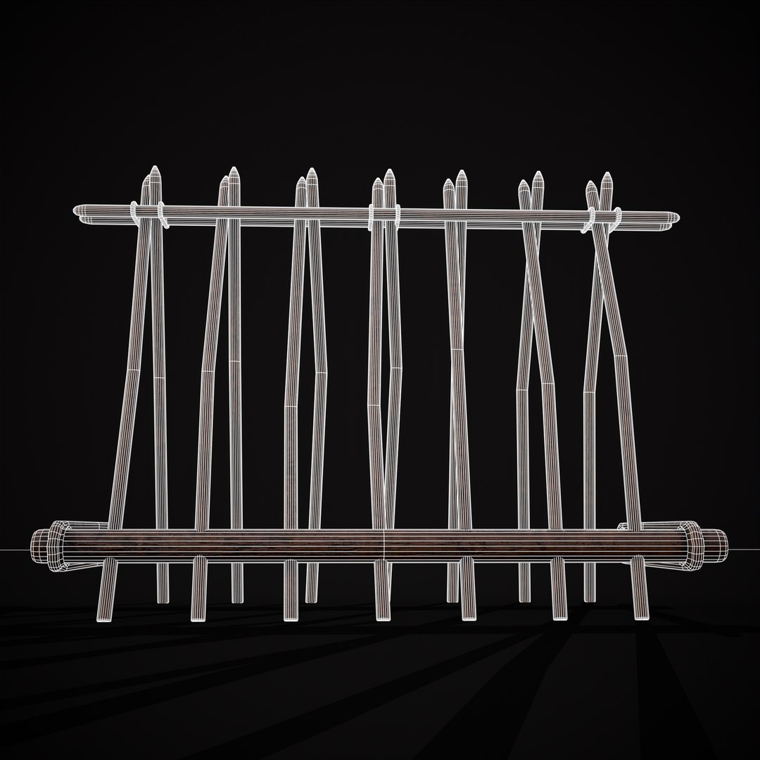 Wooden Triangle Dish Rack 3D - TurboSquid 2054734