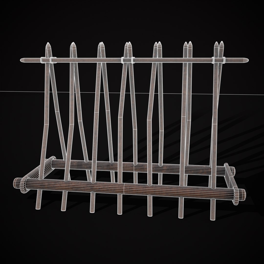 Wooden Triangle Dish Rack 3D - TurboSquid 2054734