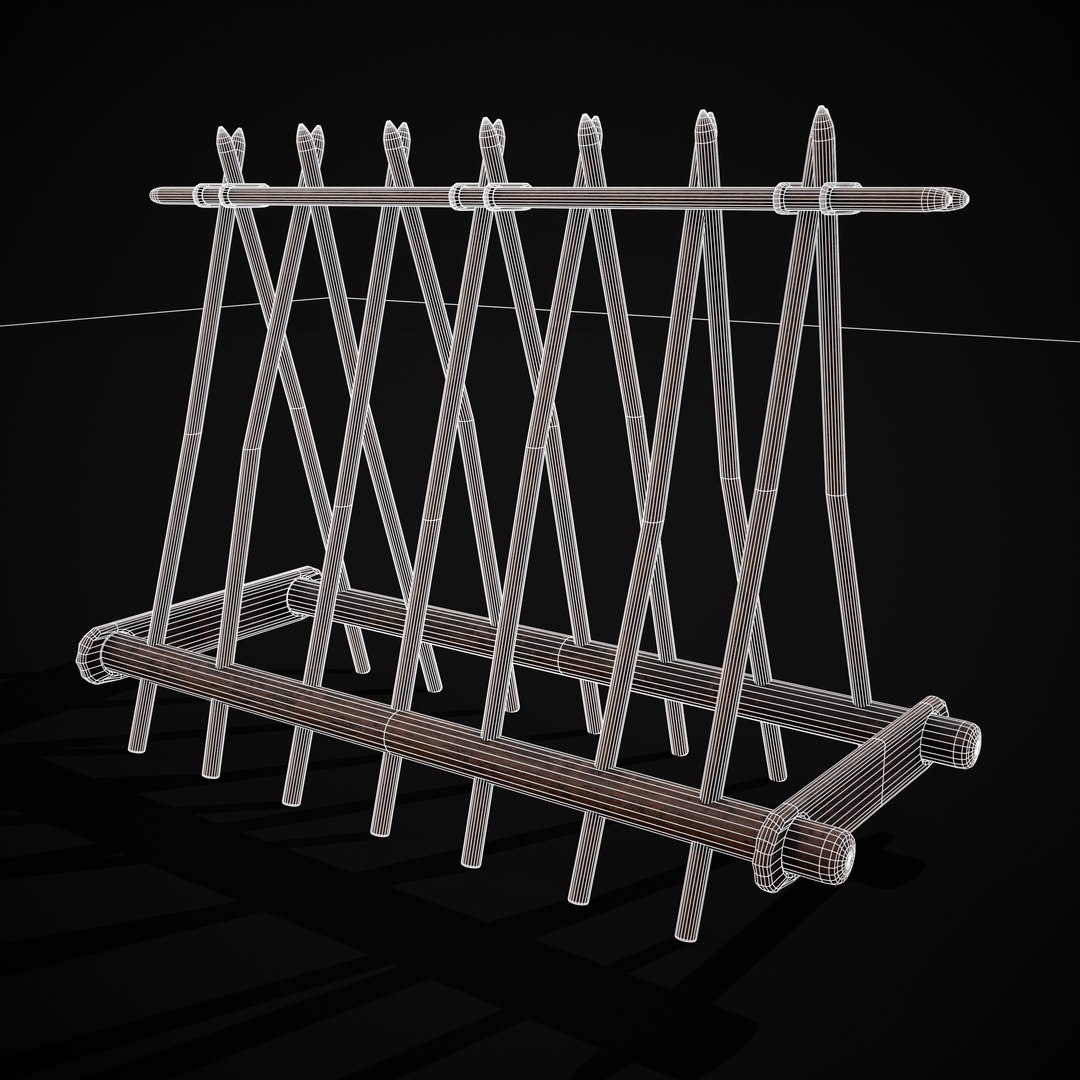 Wooden Triangle Dish Rack 3D - TurboSquid 2054734