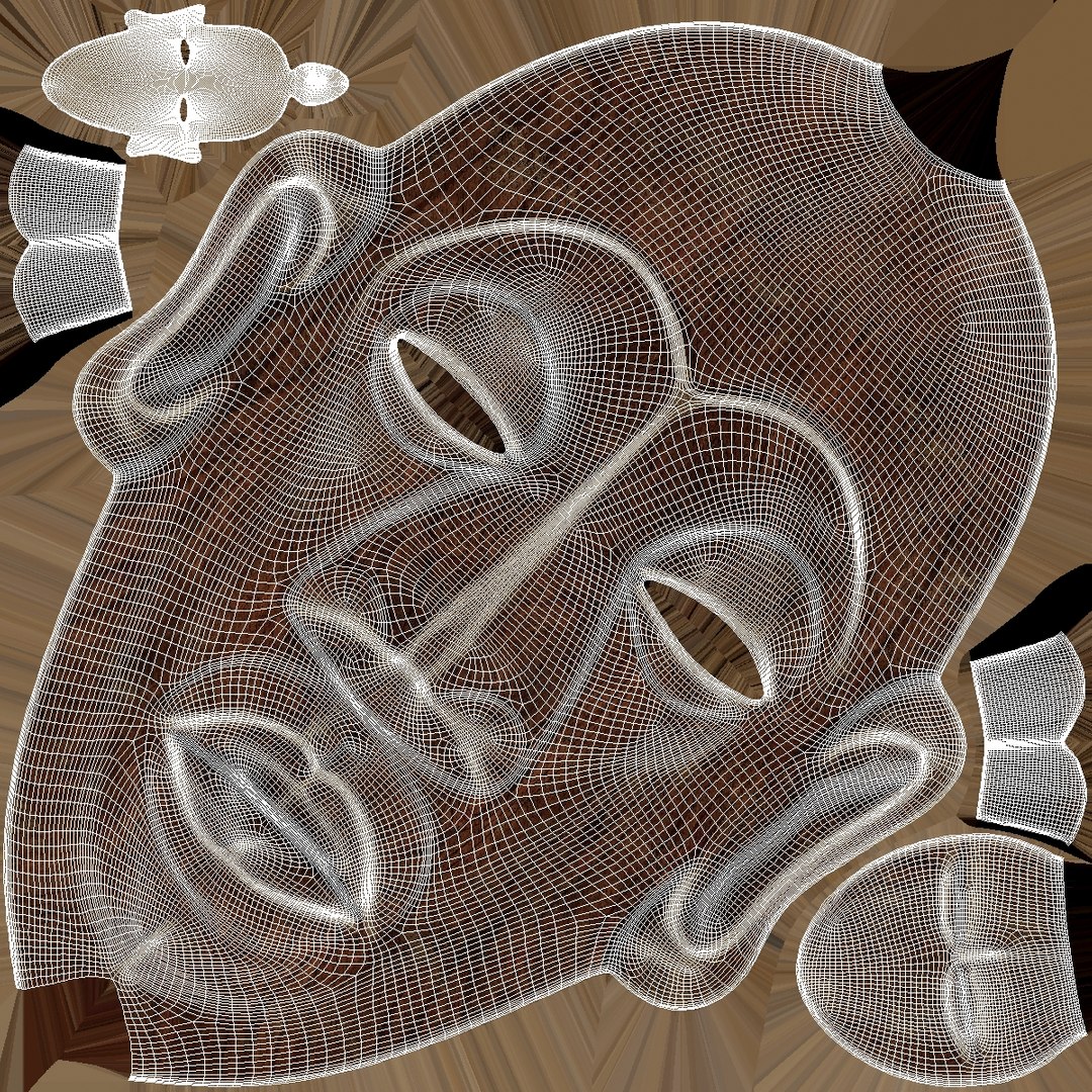 African Mask 008 Textured 3D Model - TurboSquid 2307602