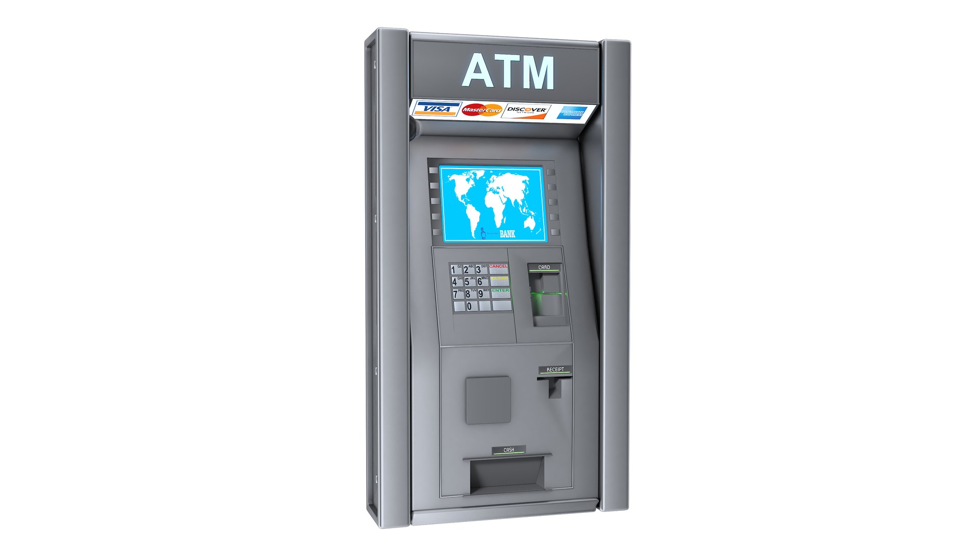 3D Bank ATM Cash Machine Model - TurboSquid 2278832