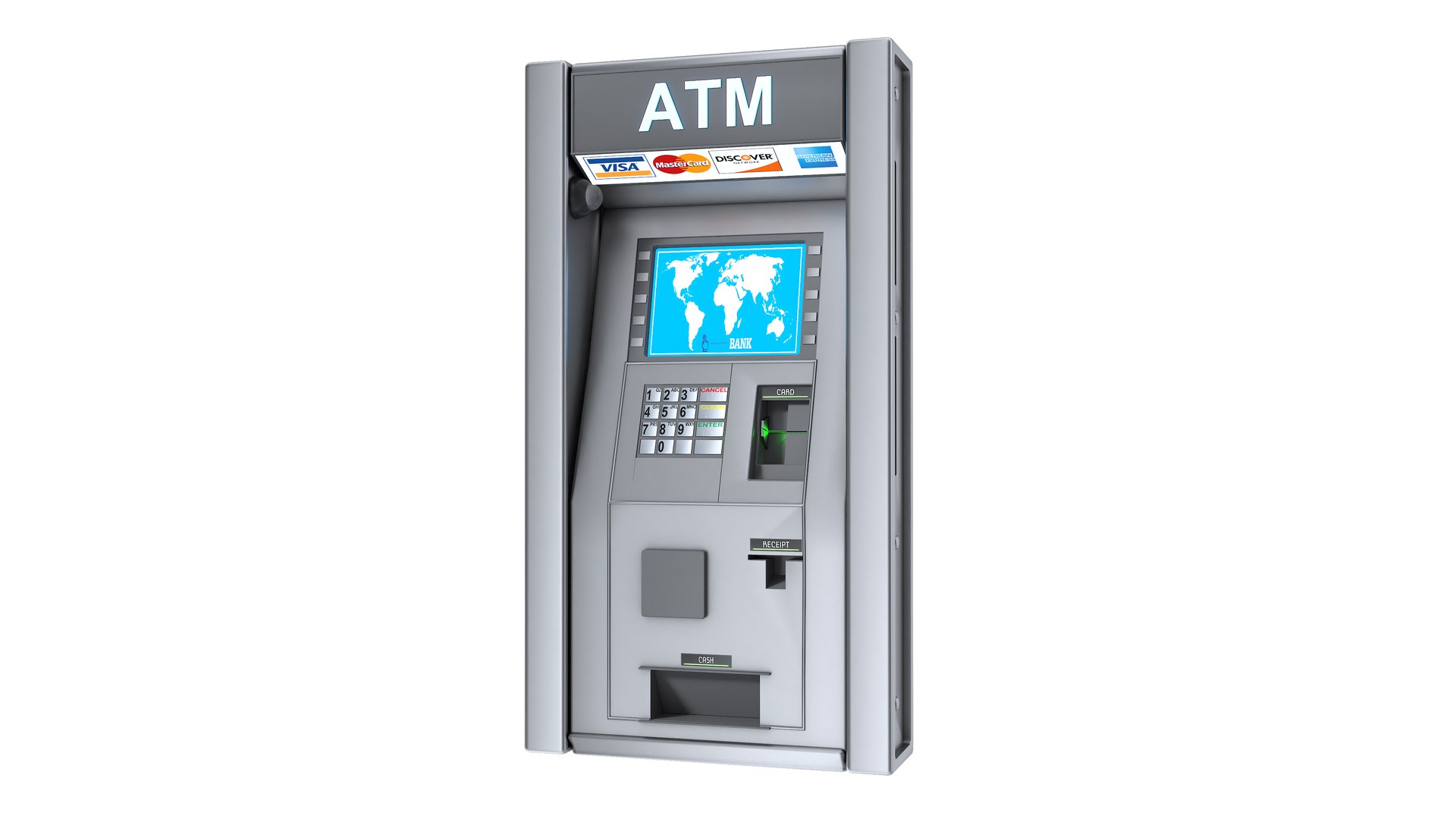 3D Bank ATM Cash Machine Model - TurboSquid 2278832