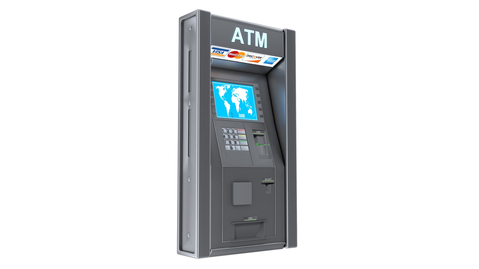 3D Bank ATM Cash Machine Model - TurboSquid 2278832