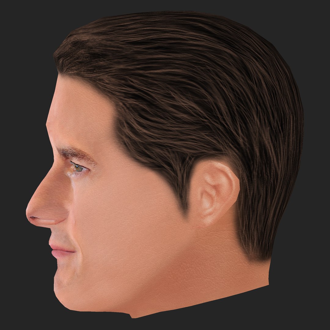 3D Tom Cruise Head - Low poly head for game model - TurboSquid 1862819