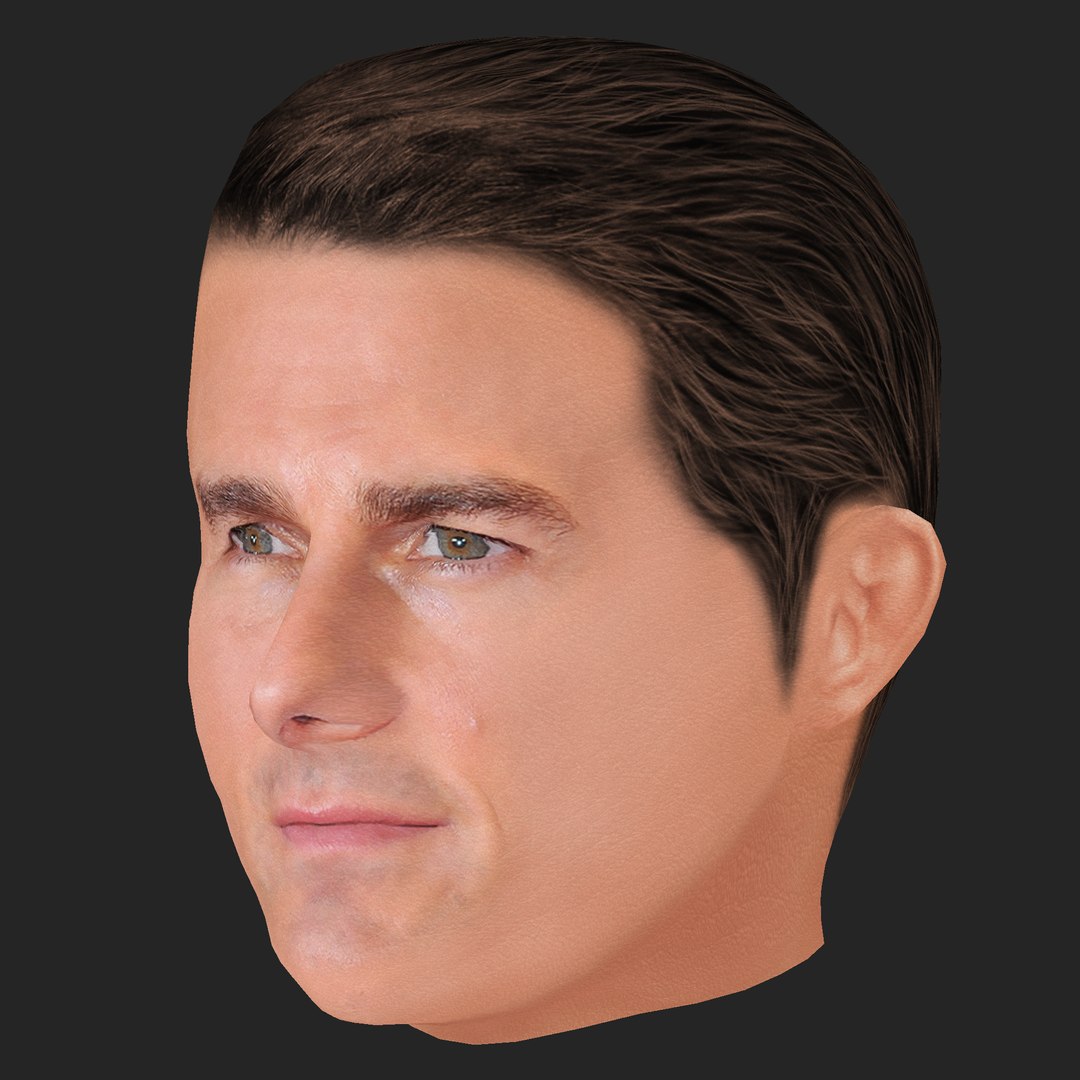 3D Tom Cruise Head - Low poly head for game model - TurboSquid 1862819