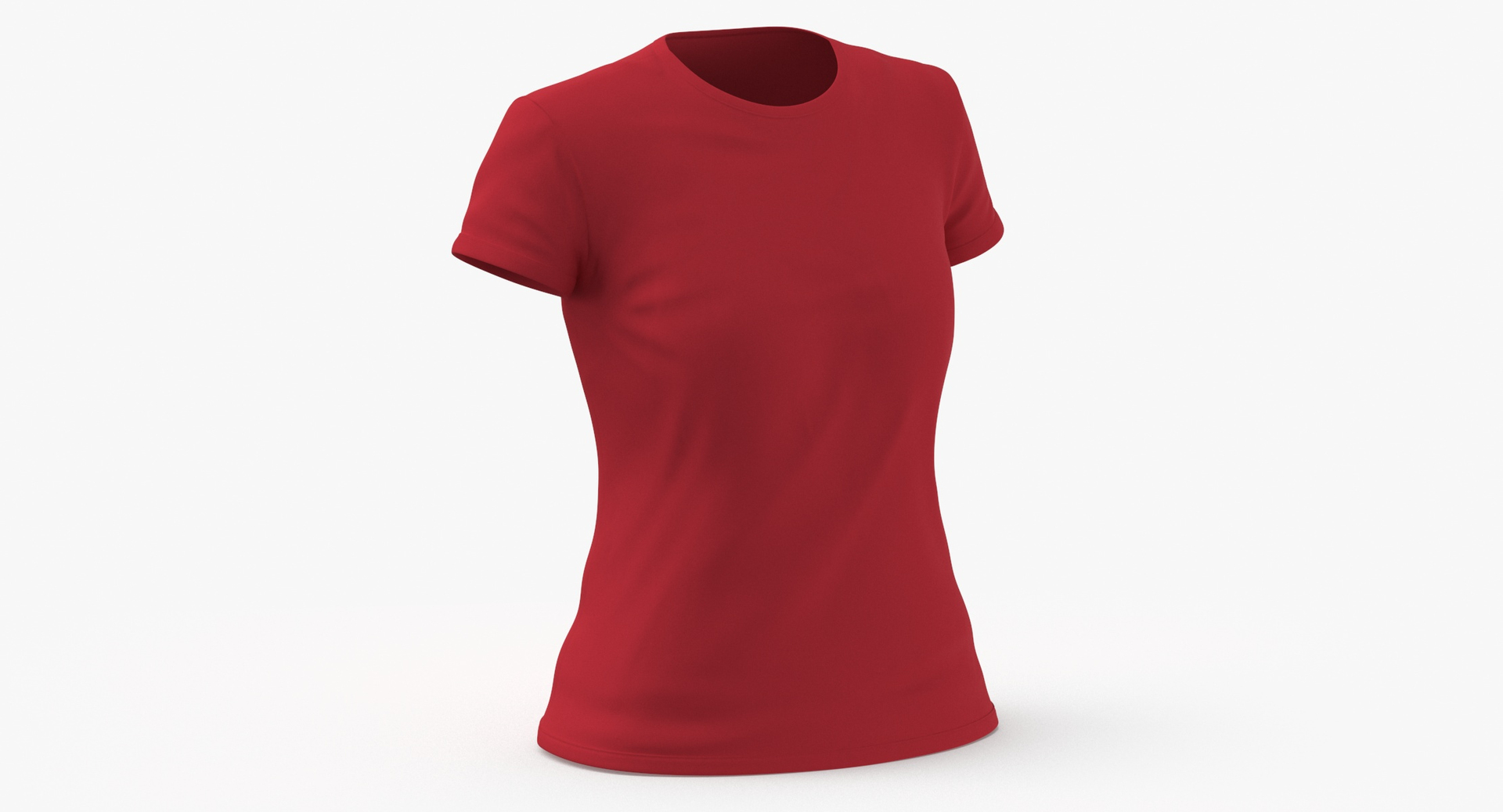 3D model Female Crew Neck Worn Red - TurboSquid 1731392
