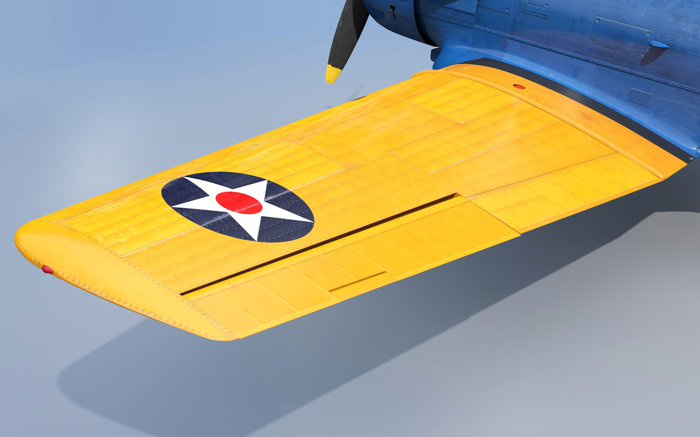north american t6 texan 3d obj