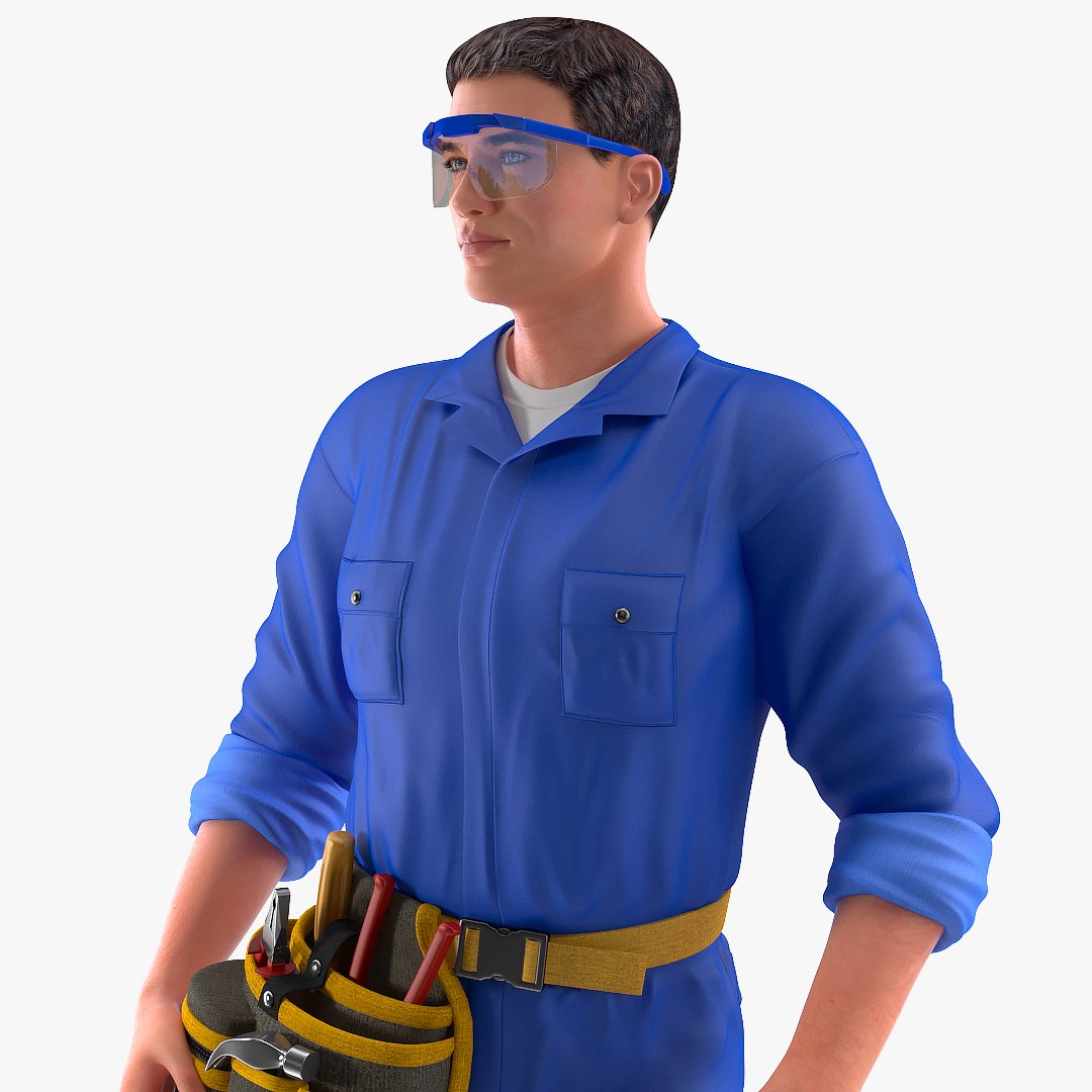 3D electrician rigged electric model - TurboSquid 1604172