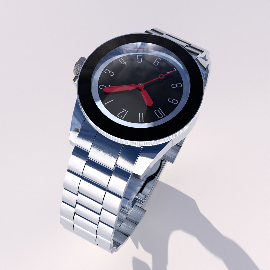 Premium Steel Chronograph Watch 3D Model - TurboSquid 2117633