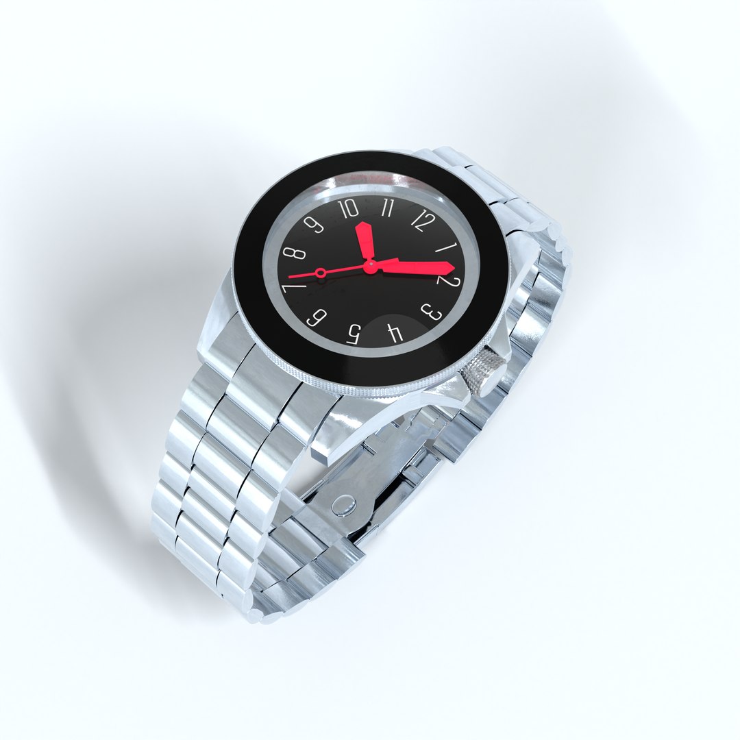 Premium Steel Chronograph Watch 3D Model - TurboSquid 2117633