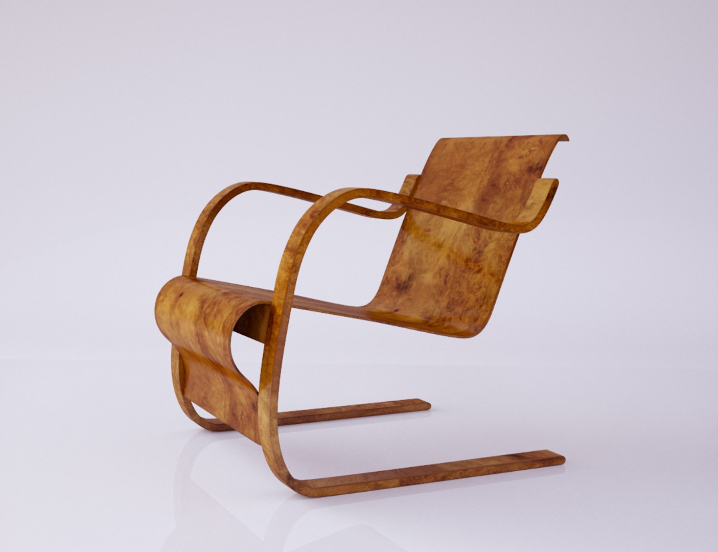Chair Alvaro Aalto 3d Model