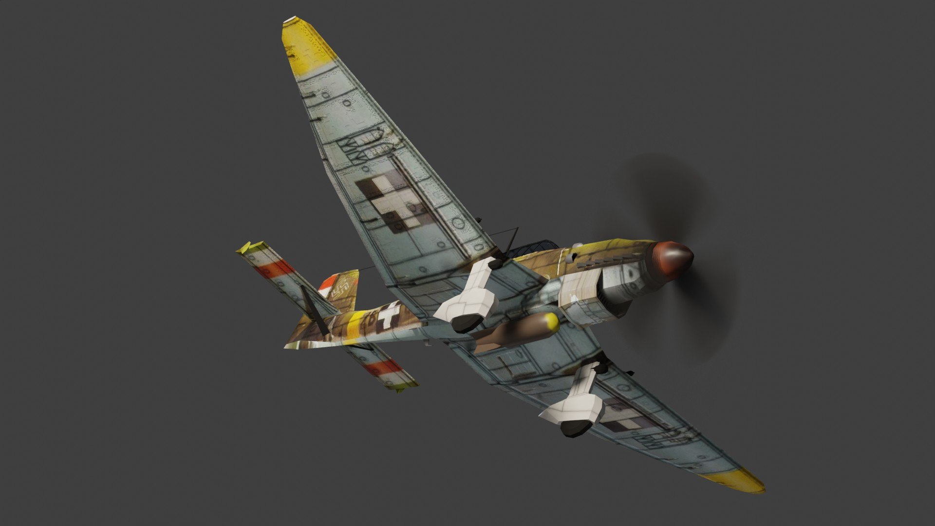 3D Junkers Ju-87 Stuka Lowpoly WW2 Bomber Model - TurboSquid 1891173