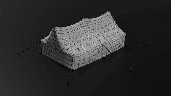 3D tent camp model - TurboSquid 1673353