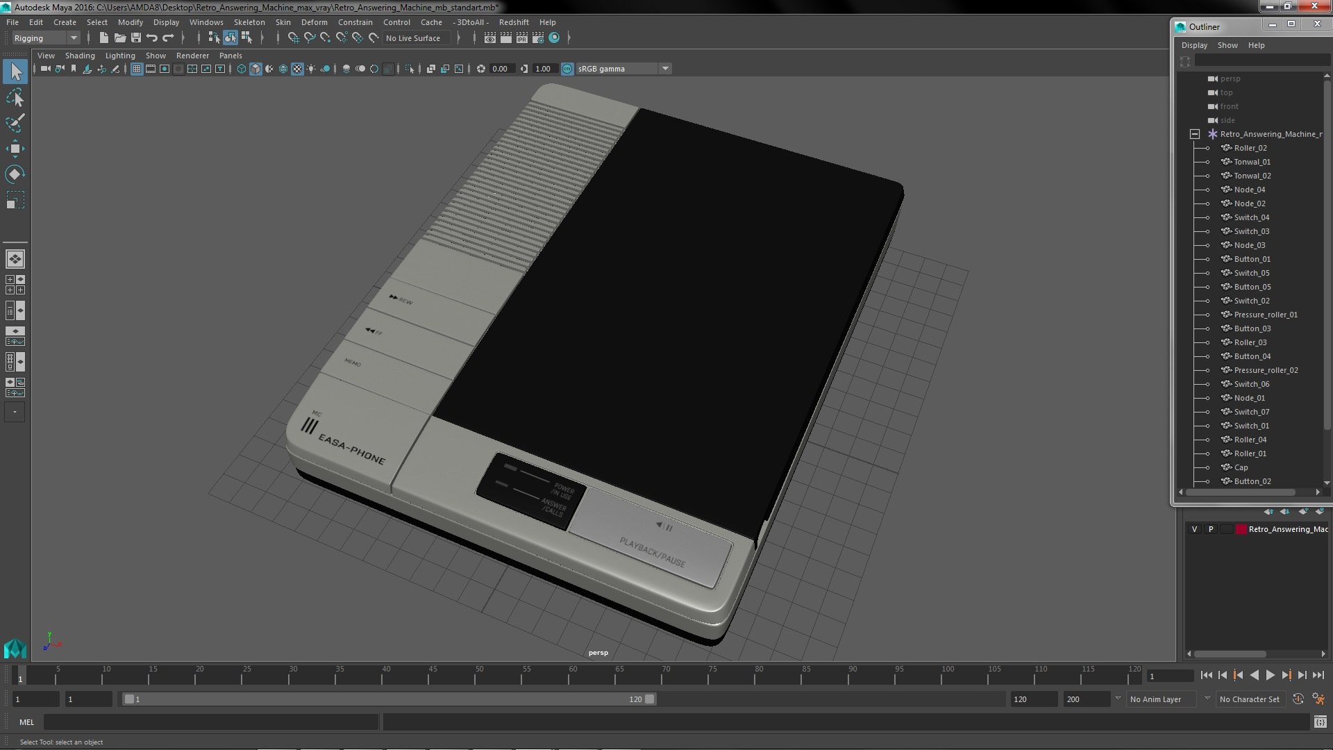 3D Model Retro Answering Machine - TurboSquid 1914872