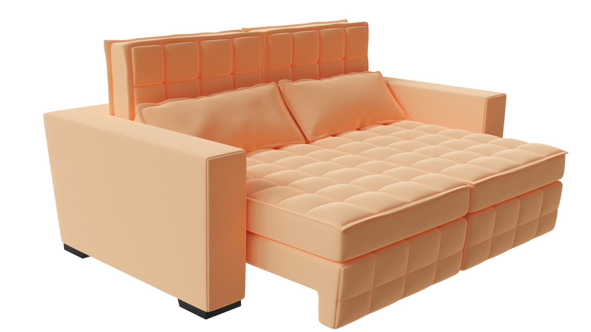 3D Model Retractable Sofa With Animation Closing - TurboSquid 2092322
