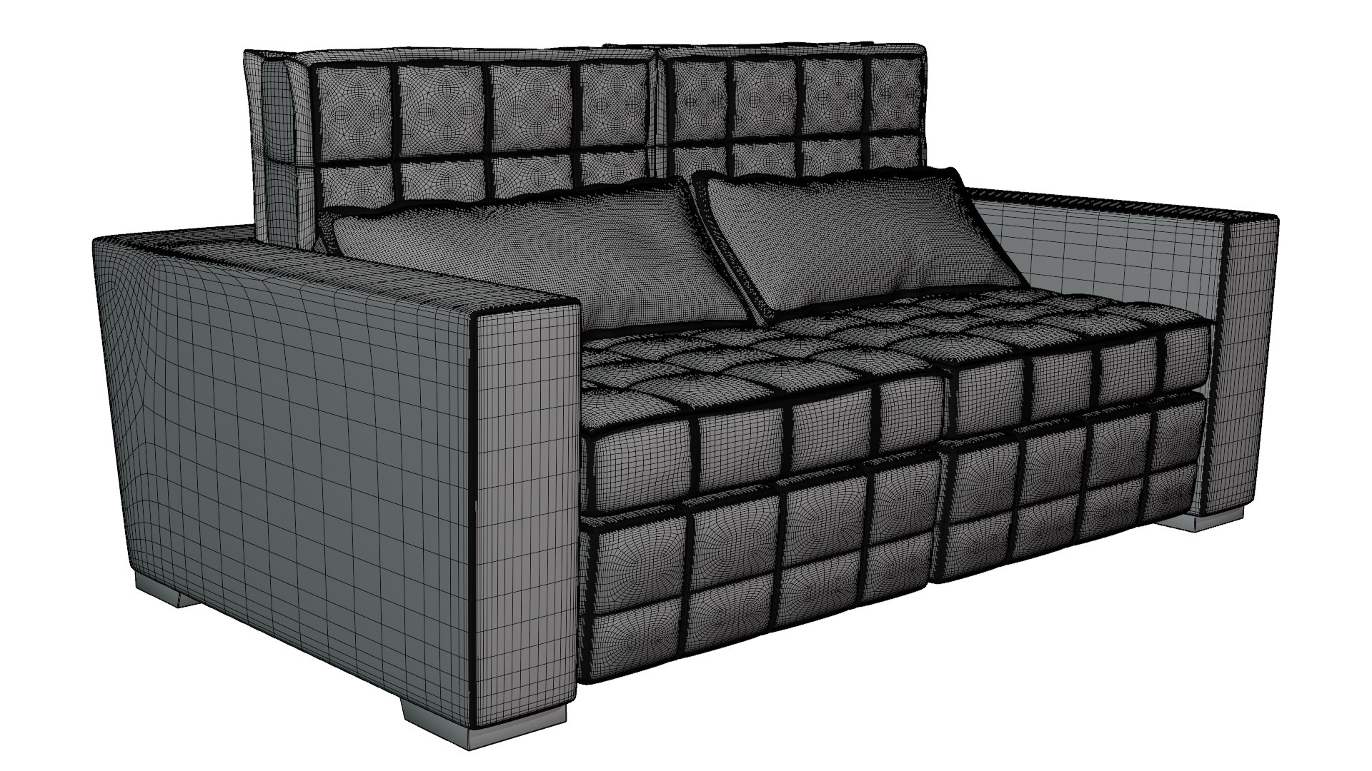 3D Model Retractable Sofa With Animation Closing - TurboSquid 2092322