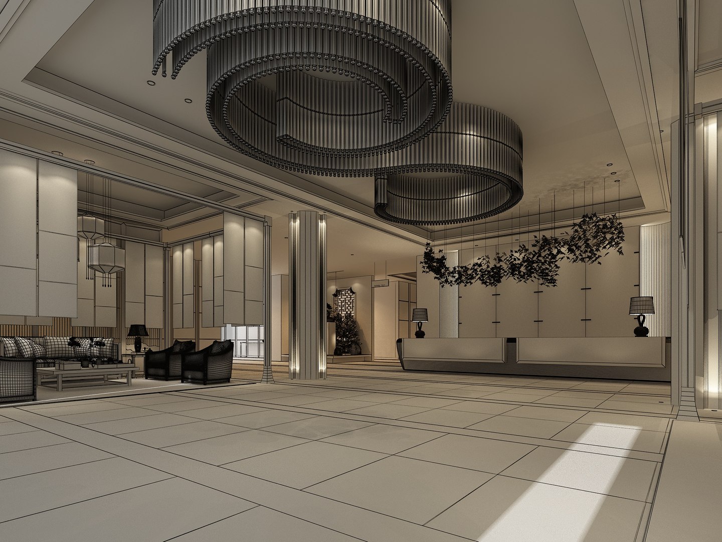 Hotel Lobby 3 3D Model - TurboSquid 2358704