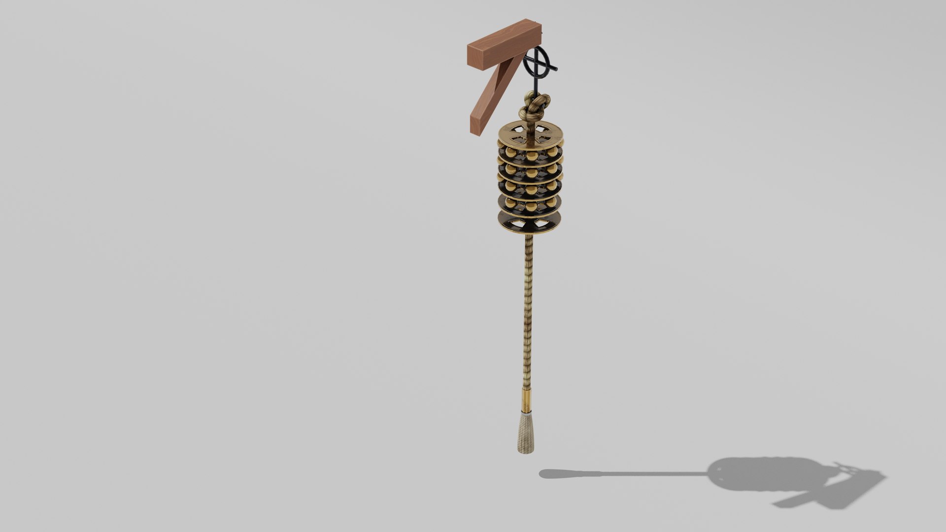 3D Japanese Furniture Kit - Wall chime with rope - TurboSquid 1946419