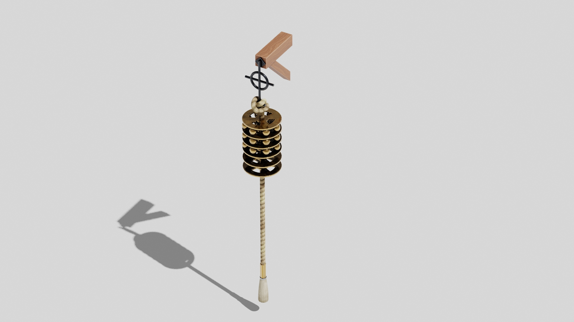 3D Japanese Furniture Kit - Wall chime with rope - TurboSquid 1946419