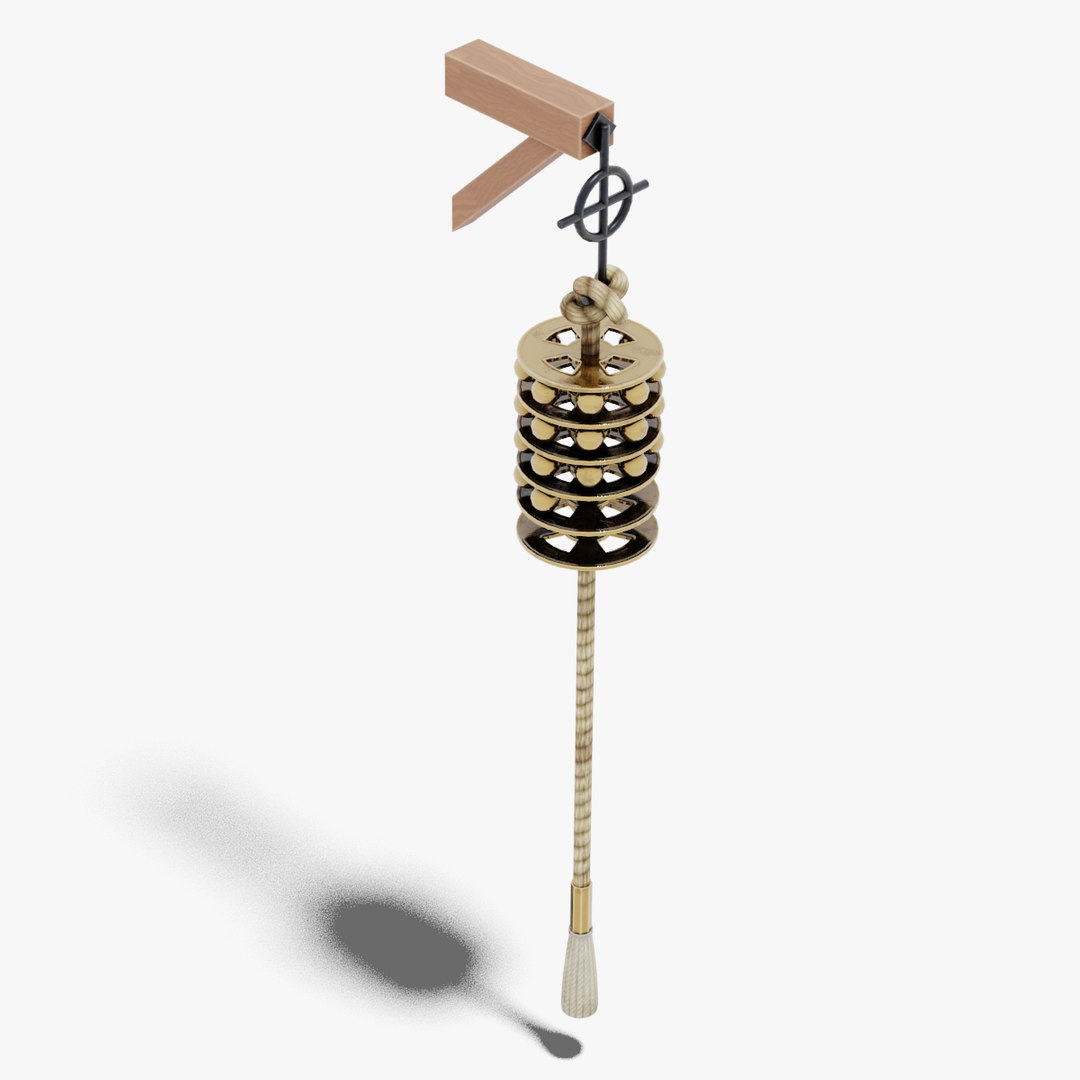 3D Japanese Furniture Kit - Wall chime with rope - TurboSquid 1946419