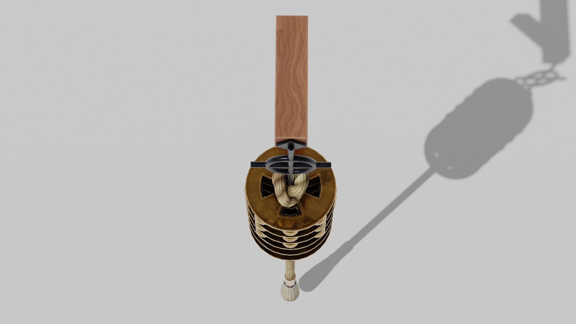 3D Japanese Furniture Kit - Wall chime with rope - TurboSquid 1946419