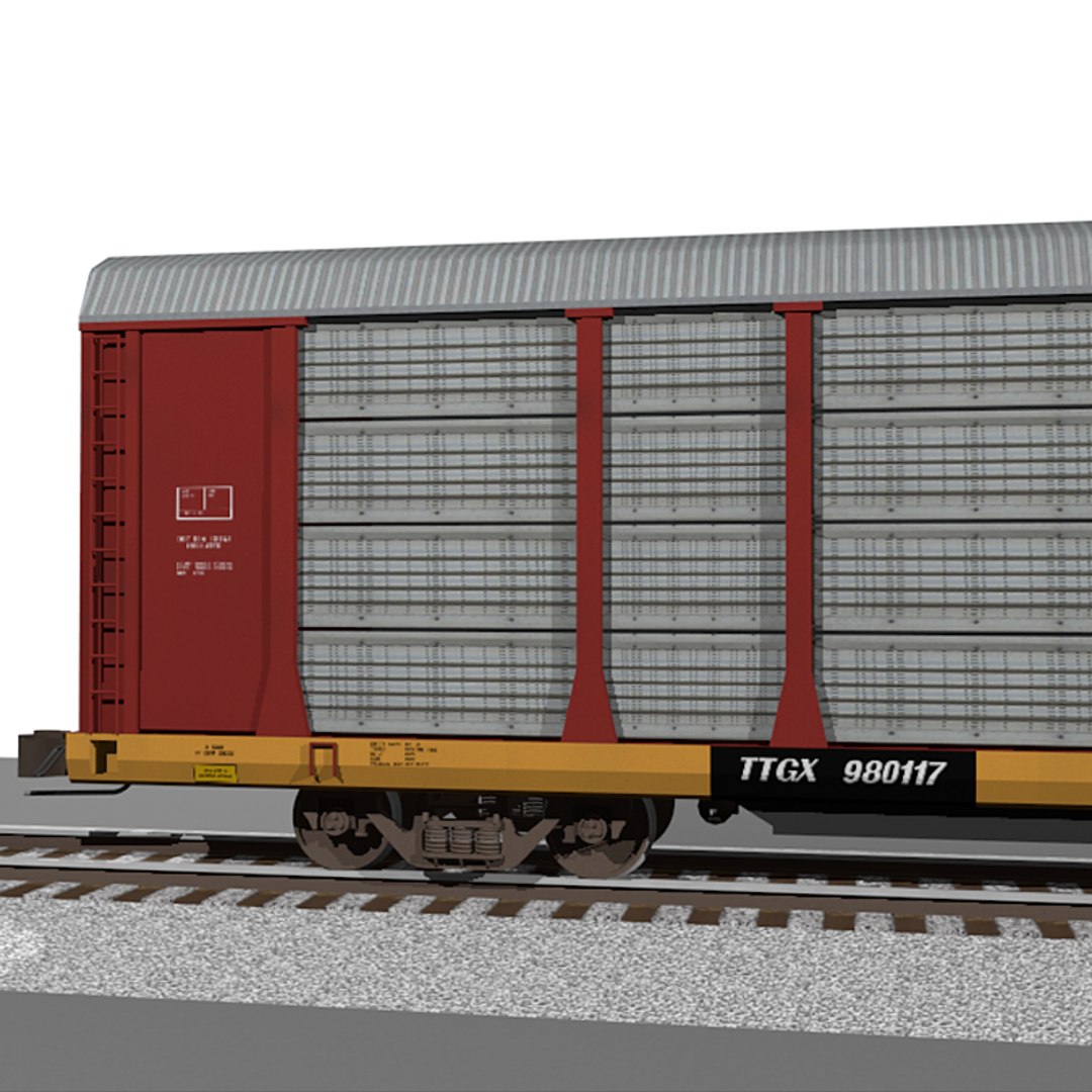 3d Train Car Autorack Model