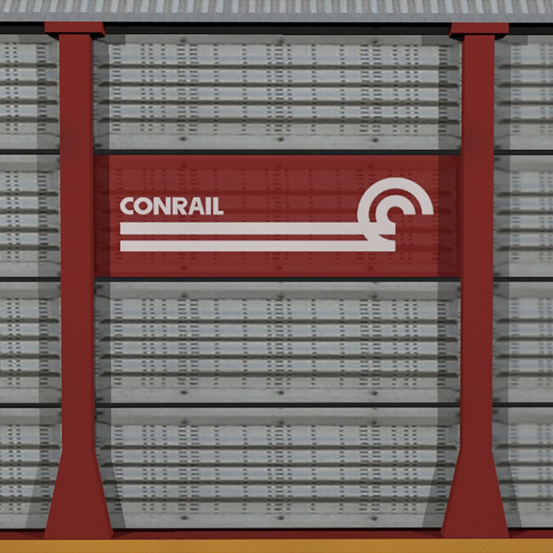 3d Train Car Autorack Model