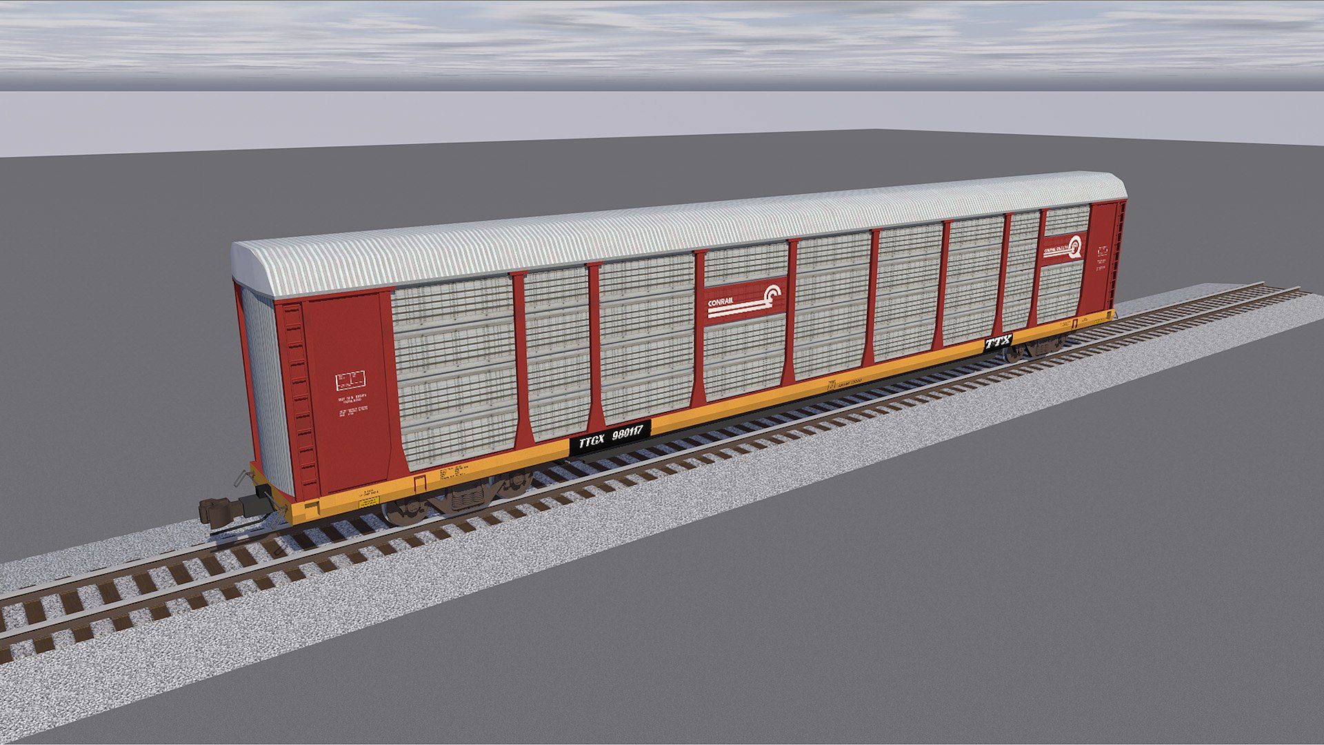 3d Train Car Autorack Model