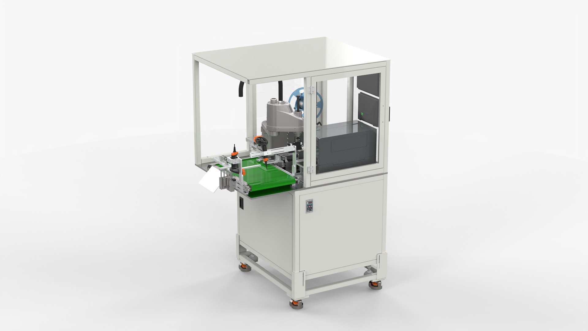 Automatic Four Axis Robot Labeling Machine 3D - TurboSquid 1982187