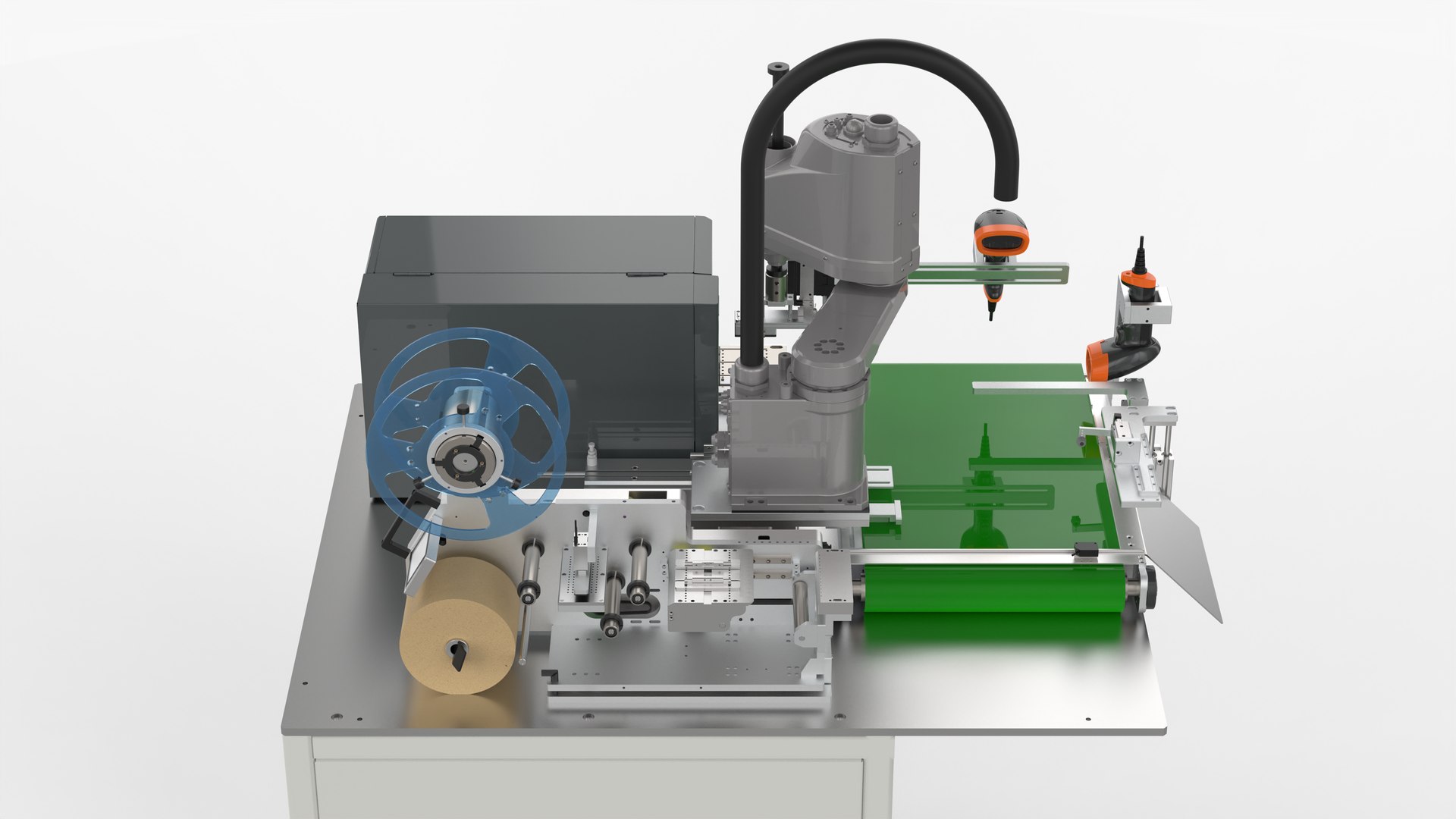 Automatic Four Axis Robot Labeling Machine 3D - TurboSquid 1982187