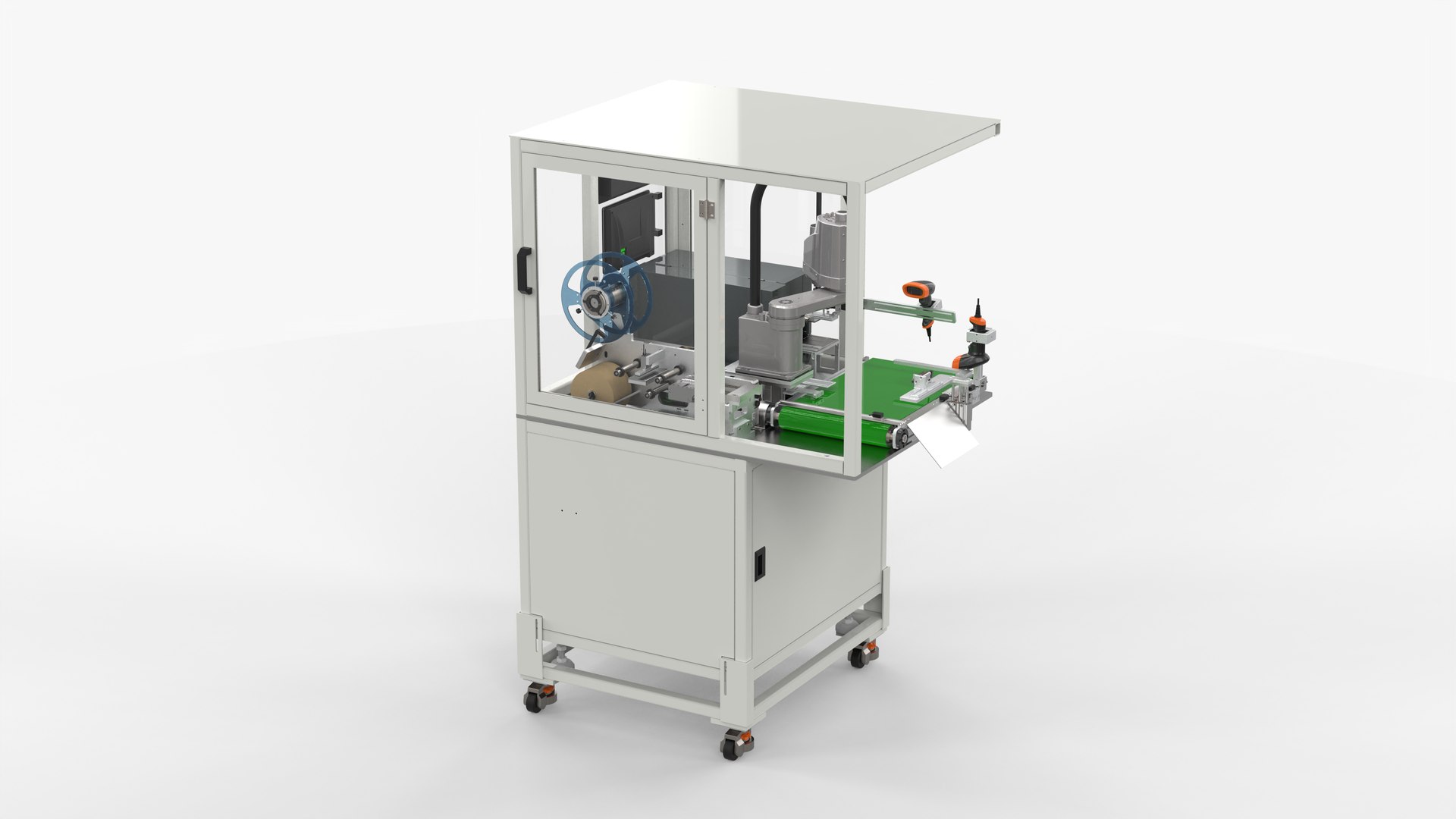 Automatic Four Axis Robot Labeling Machine 3D - TurboSquid 1982187